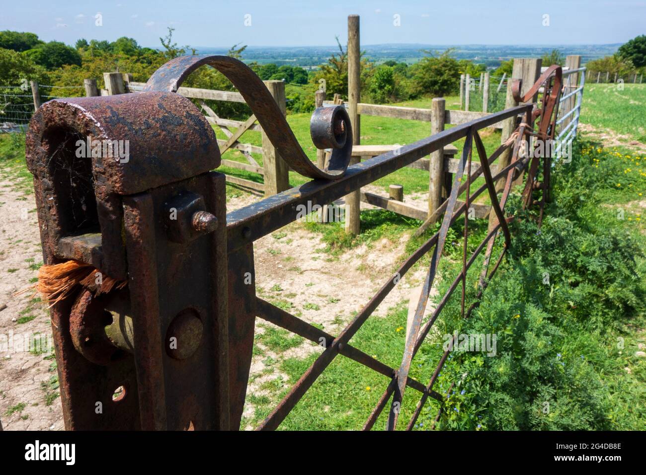 Old Iron farm gate Stock Photo - Alamy