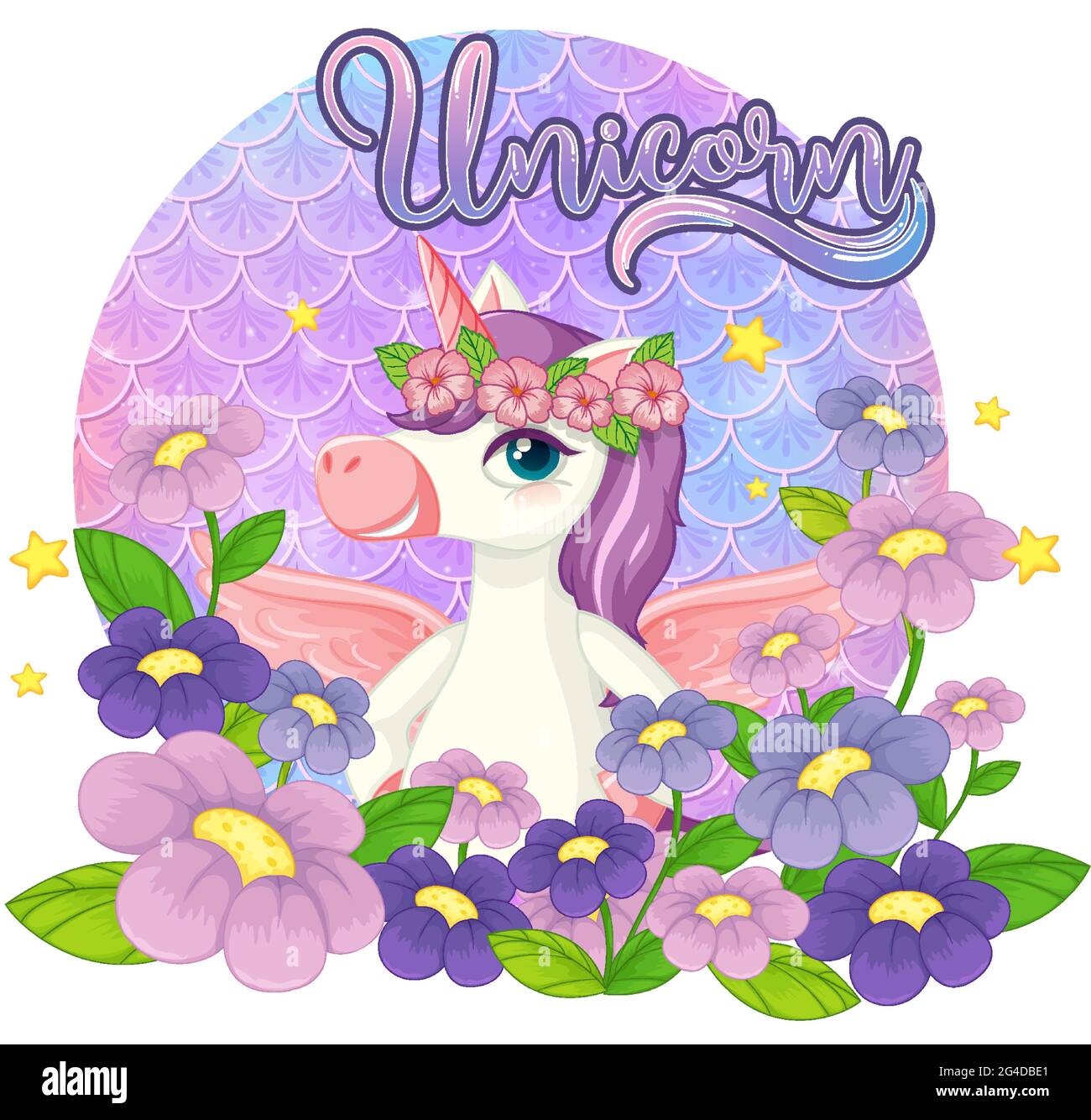 Pegasus cartoon character on pastel scales background isolated ...