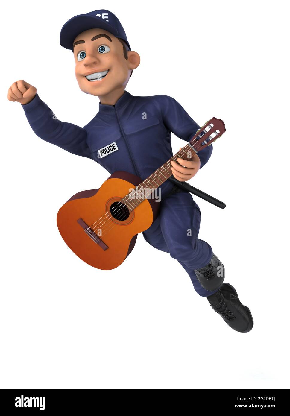 Fun 3D illustration of a cartoon Police Officer Stock Photo - Alamy