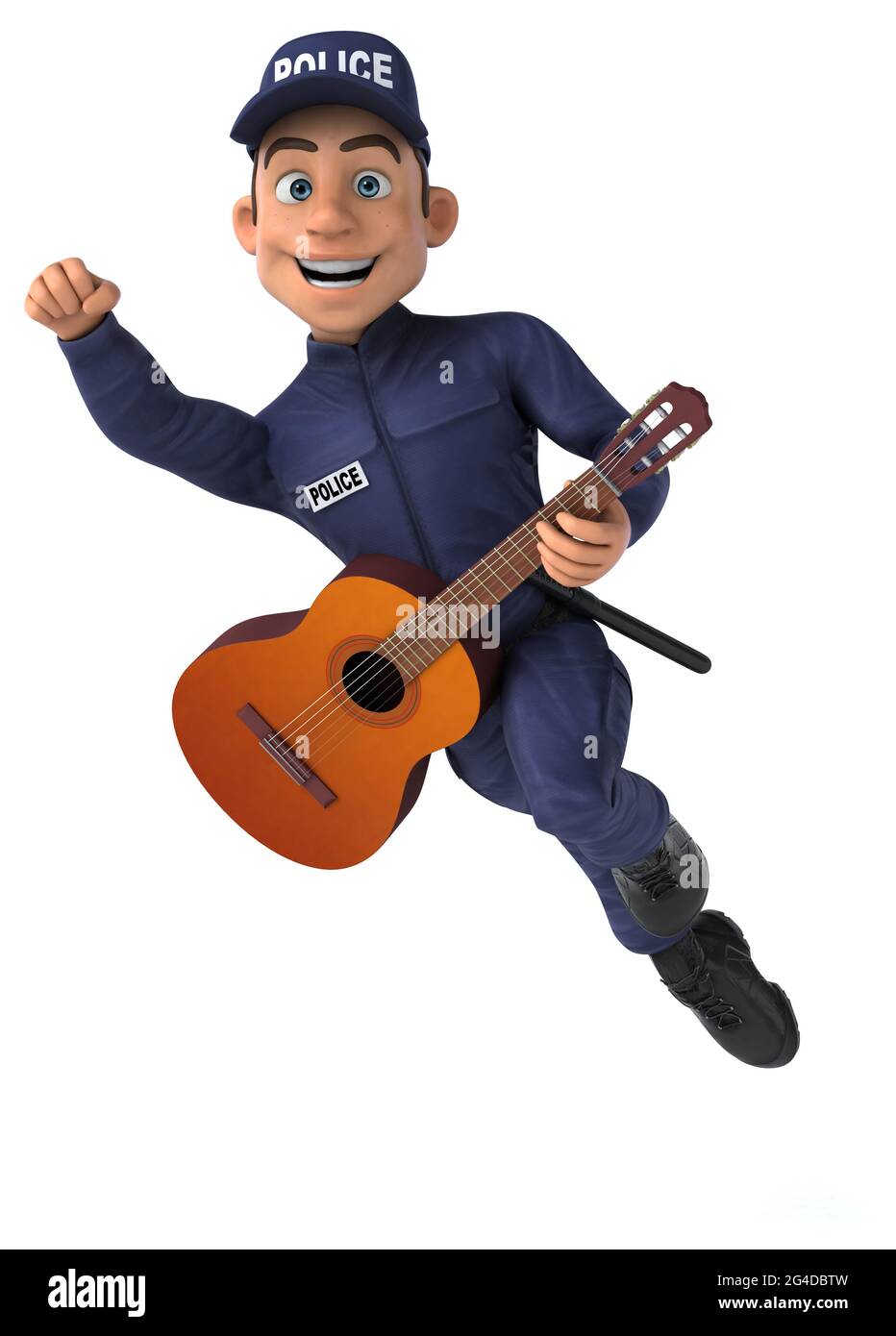 Fun 3D illustration of a cartoon Police Officer Stock Photo - Alamy