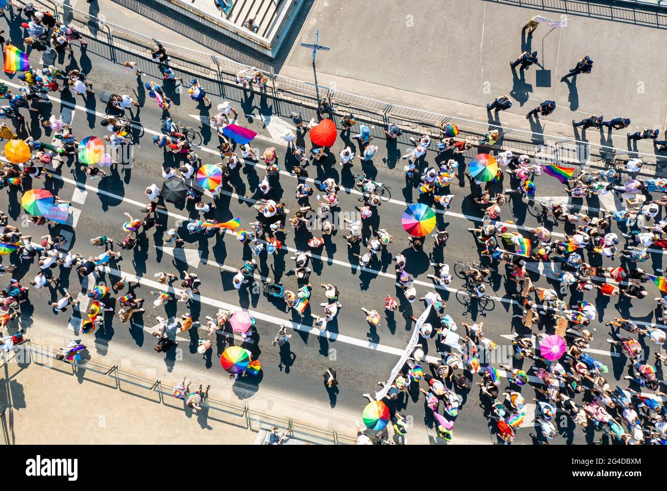 Warsaw, Poland - June 19 2021: equality parade, pride march ...