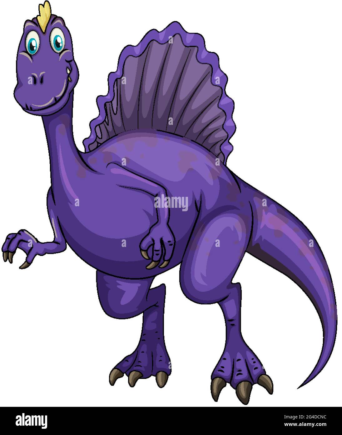 A Spinosaurus dinosaur cartoon character illustration Stock Vector ...