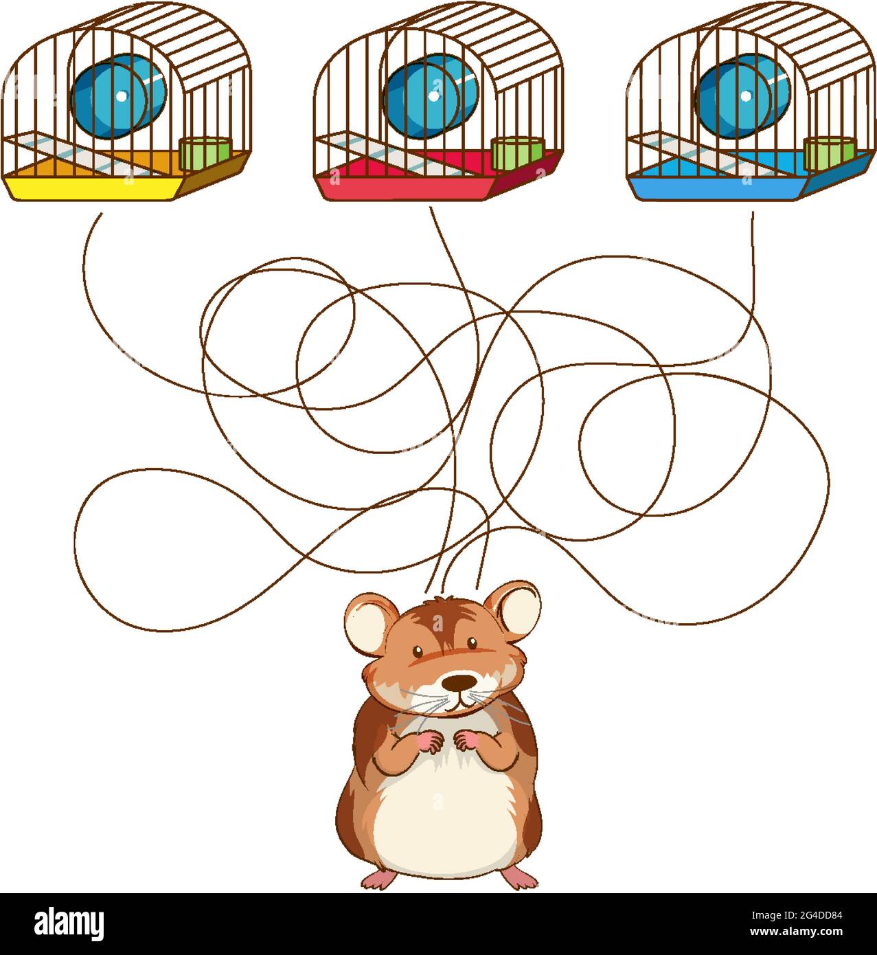 Cute cartoon maze game template illustration Stock Vector Image & Art ...