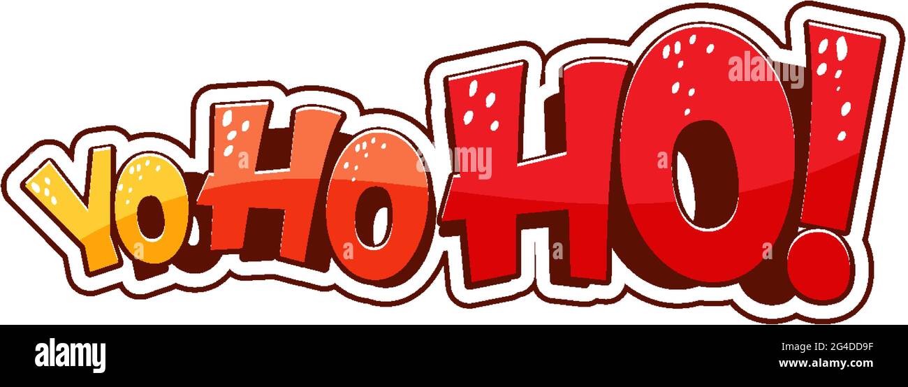 Pirate concept with Yo-ho-ho word banner on white background ...