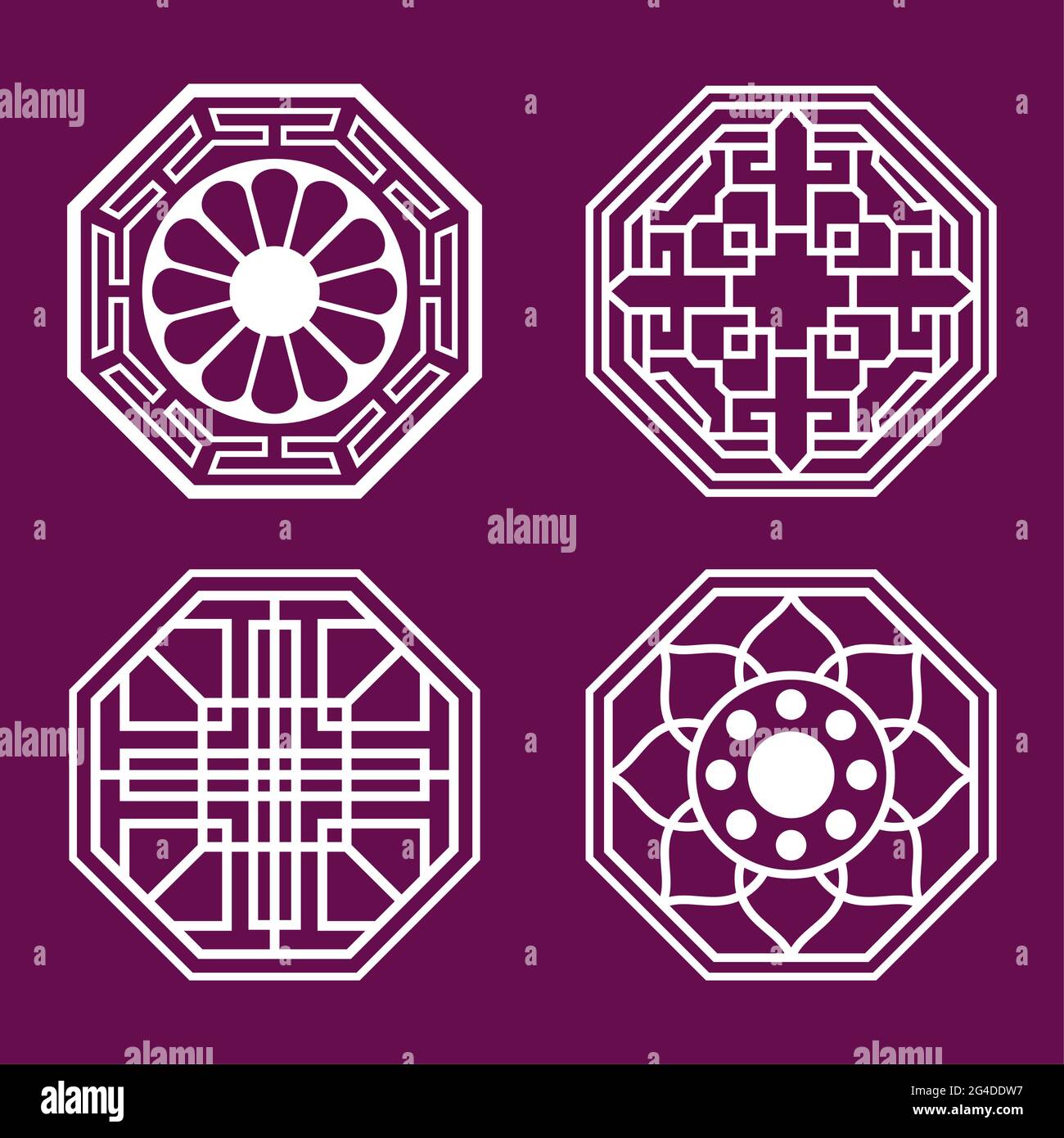 Traditional korean patterns Stock Vector Images - Alamy