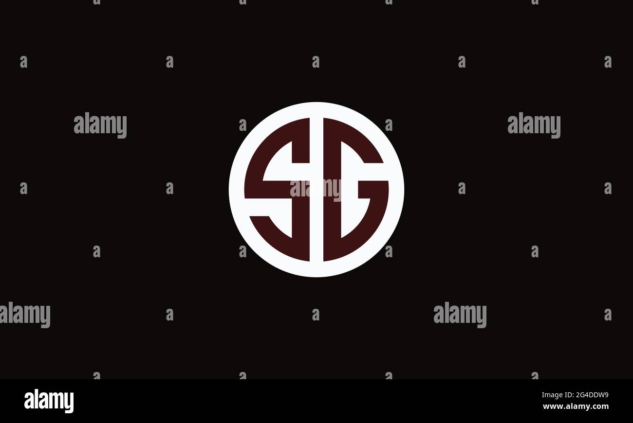 SG and GS S or G Abstract Letter Mark Vector Logo Template for Business ...