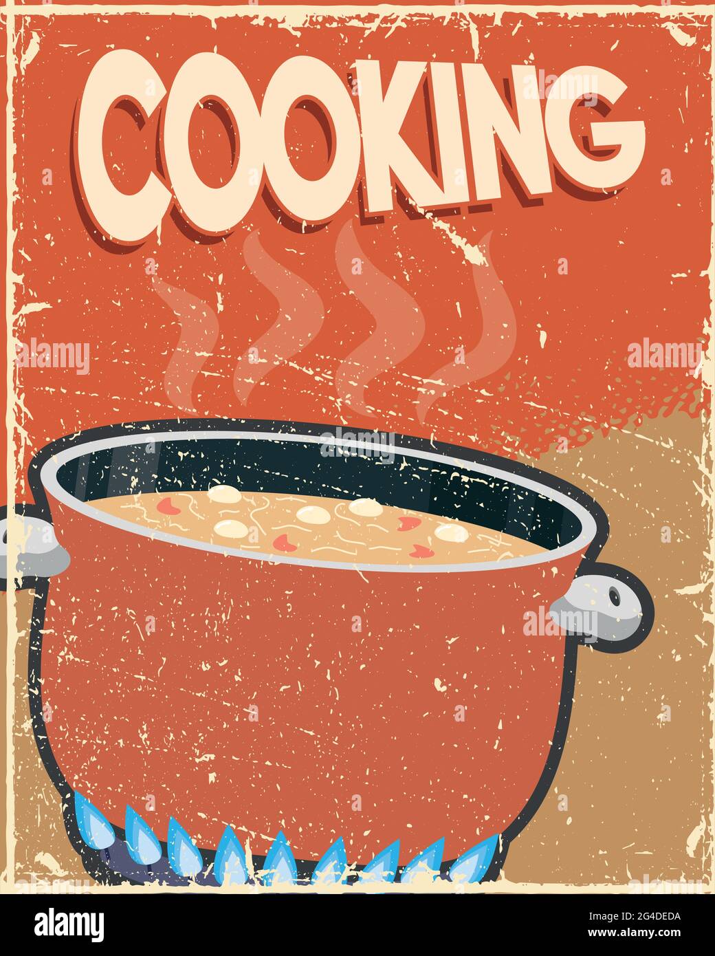 cooking soup poster with lettering Stock Vector Image & Art - Alamy