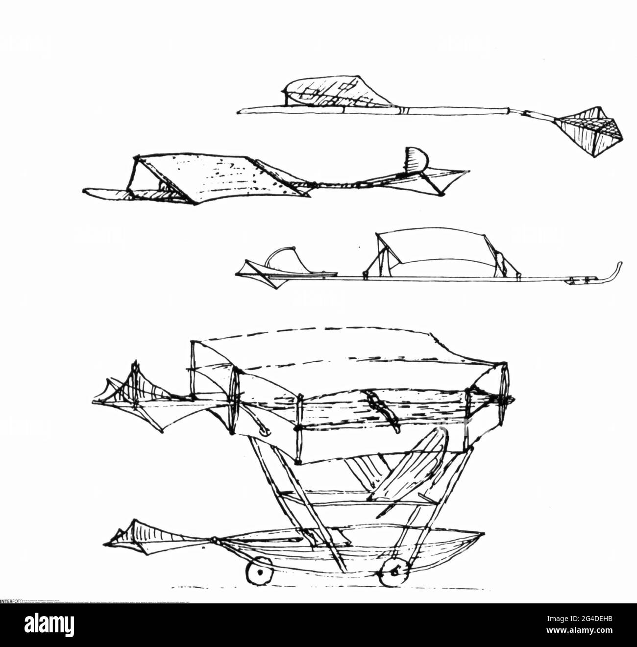 transport / transportation, aviation, gliding, design for a glider of ...