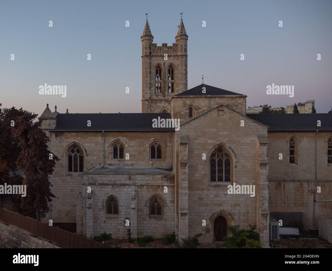 Jerusalem, St. George's Anglican Cathedral in the early morning Stock ...