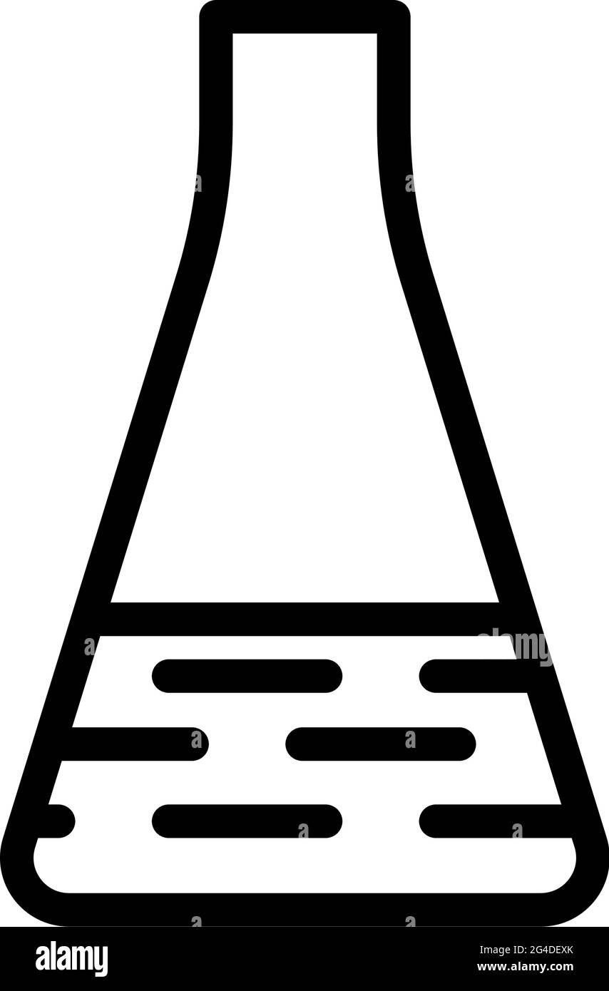 Conical flask icon Black and White Stock Photos & Images - Alamy