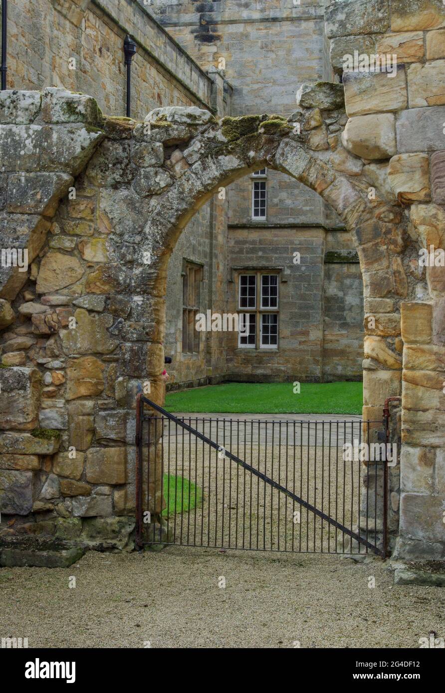 Exterior of the 12th century church of the Augustinian priory of ...