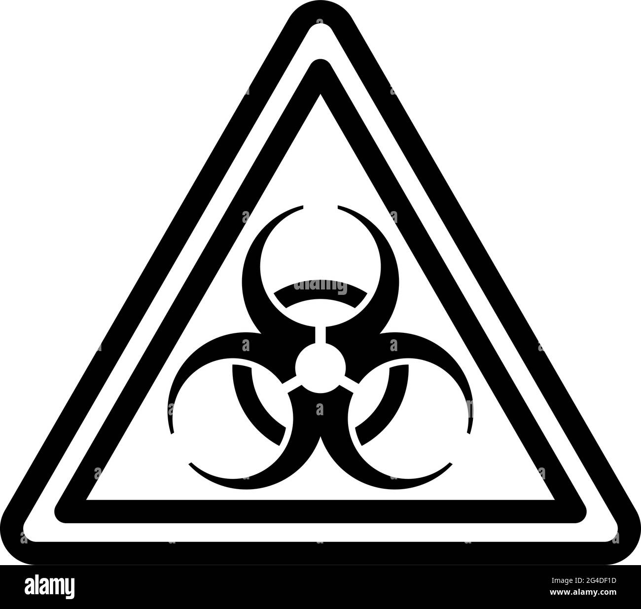 Biohazard Icon. Bold outline design with editable stroke width. Vector ...