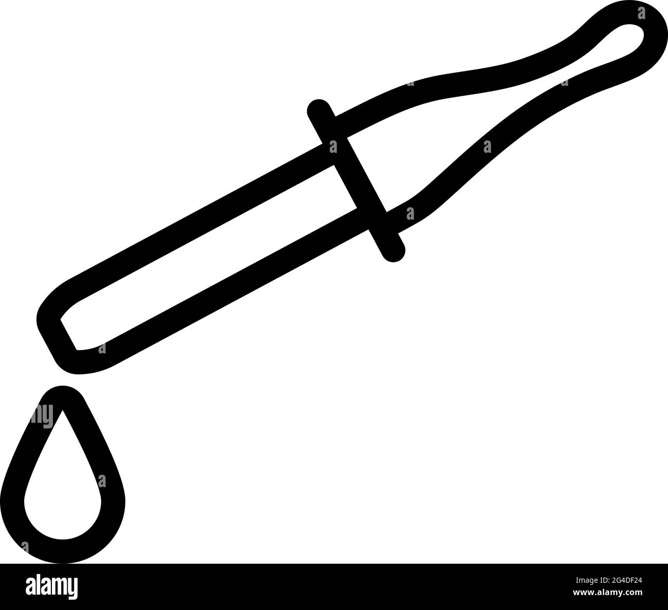 Dropper Icon. Bold outline design with editable stroke width. Vector ...