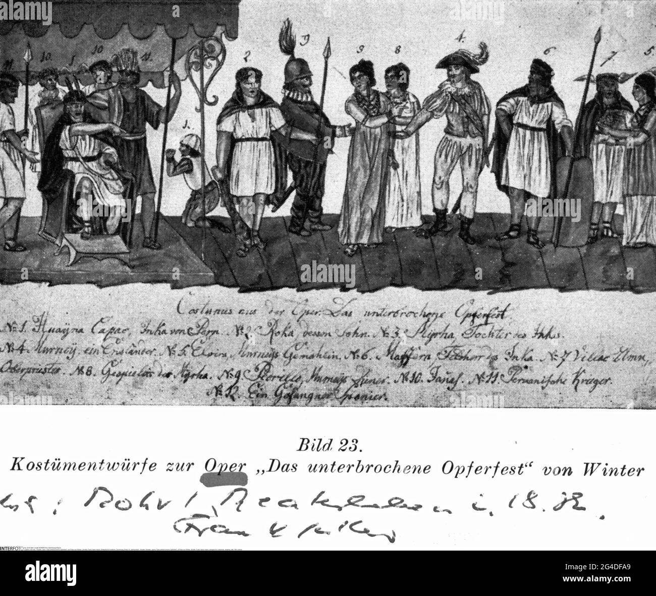 theatre / theater, opera, "Das unterbrochene Opferfest", of Peter von ...