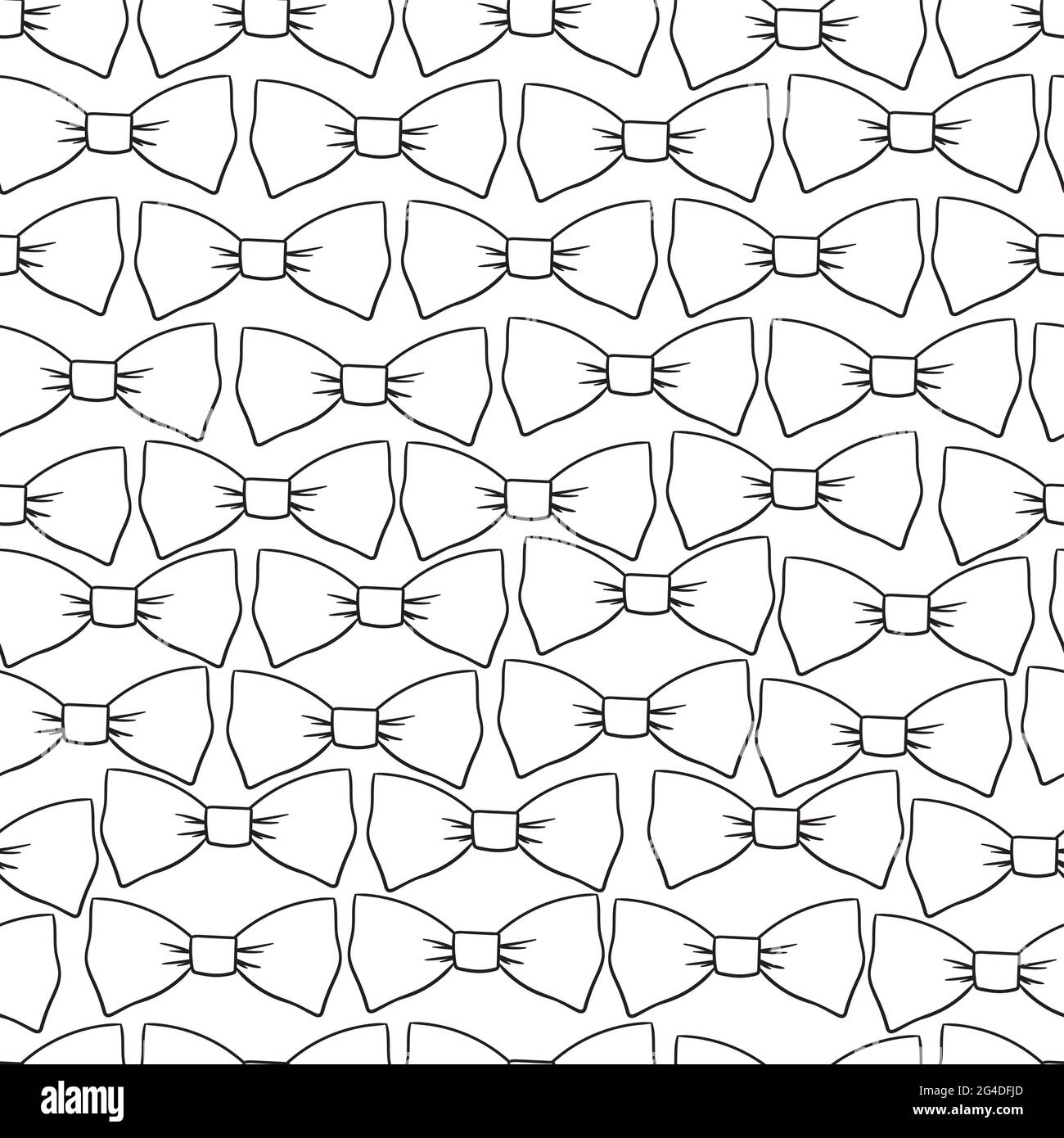 Seamless pattern with black and white bows on a white background. Stock ...