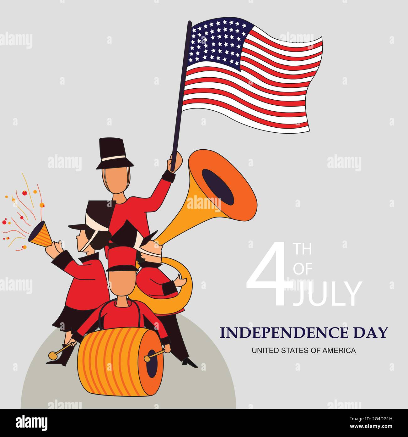 Musical band perform celebration of USA independence day with national ...