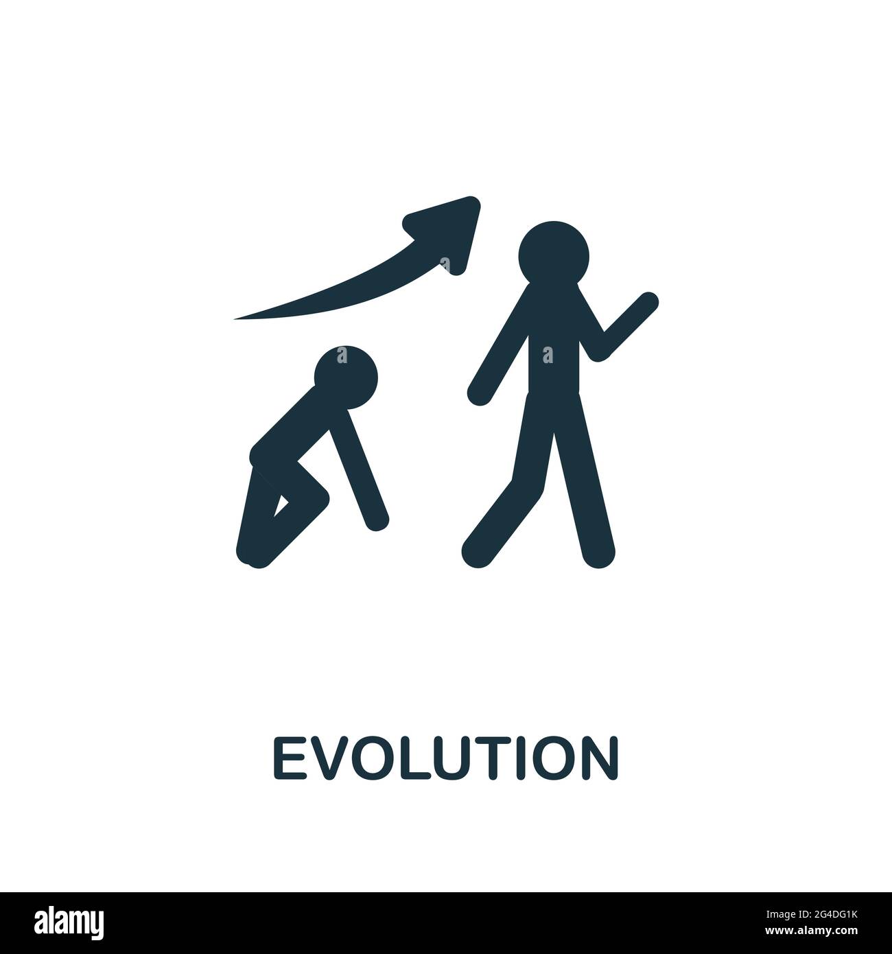 Evolution icon. Monochrome simple element from personal growth ...