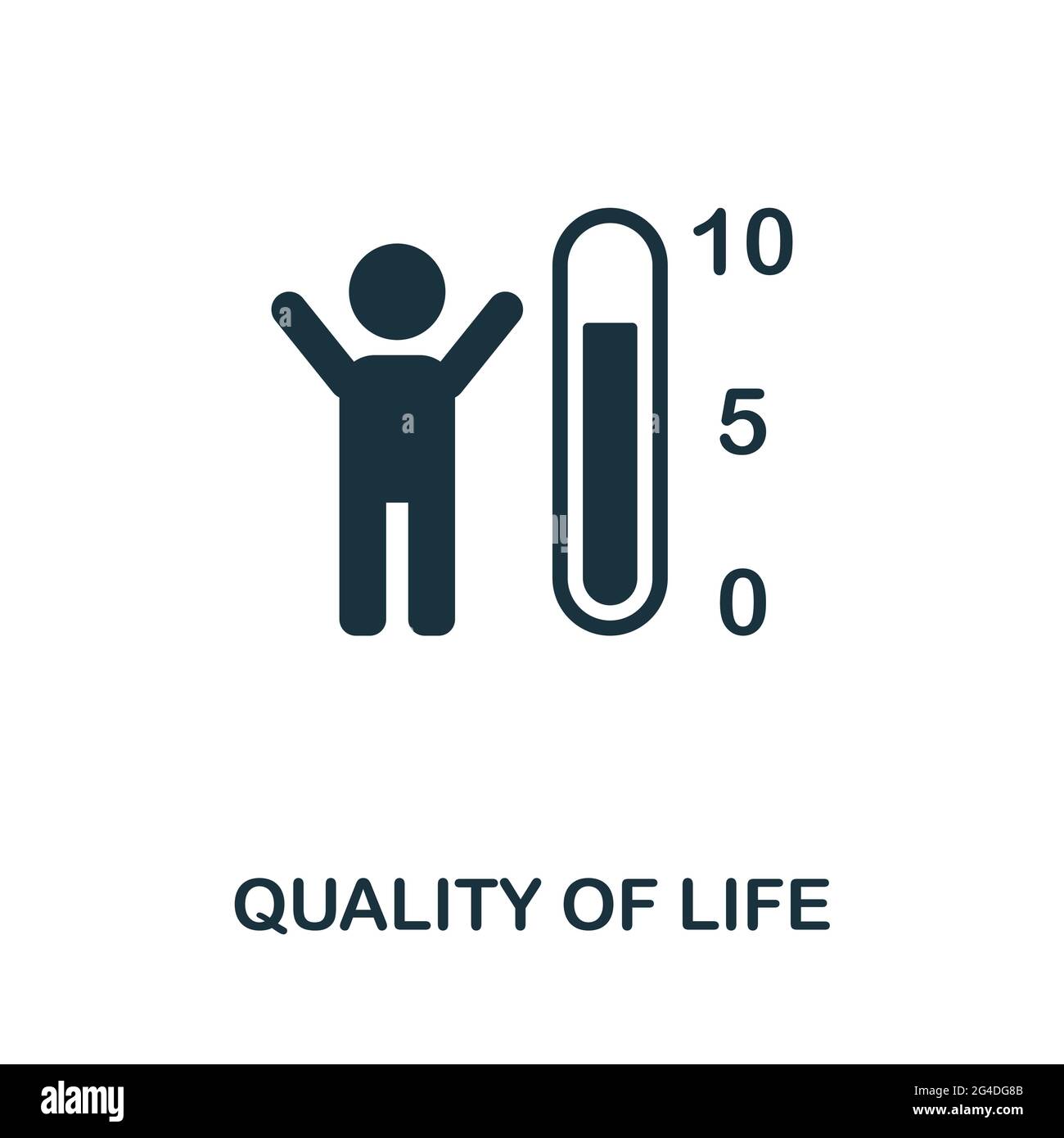 Quality Of Life icon. Monochrome simple element from personal growth ...