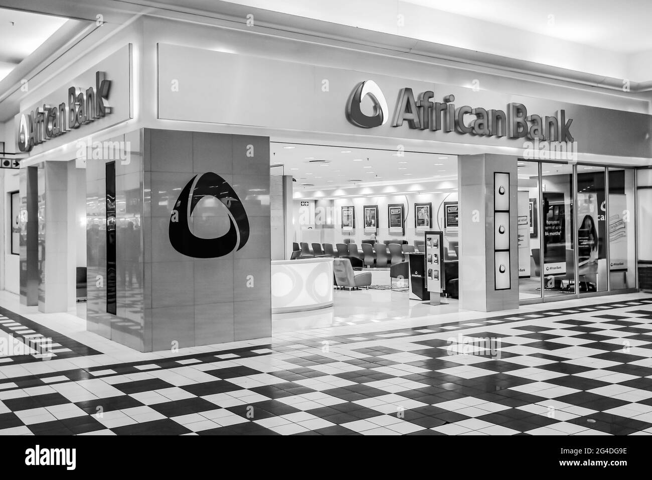 Inside bank queue Black and White Stock Photos & Images - Alamy