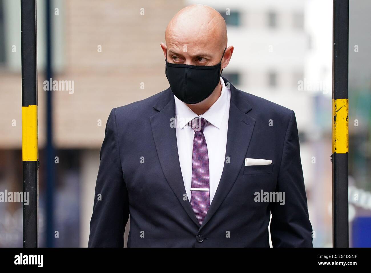 West Mercia Police constable Benjamin Monk arrives at Birmingham Crown ...