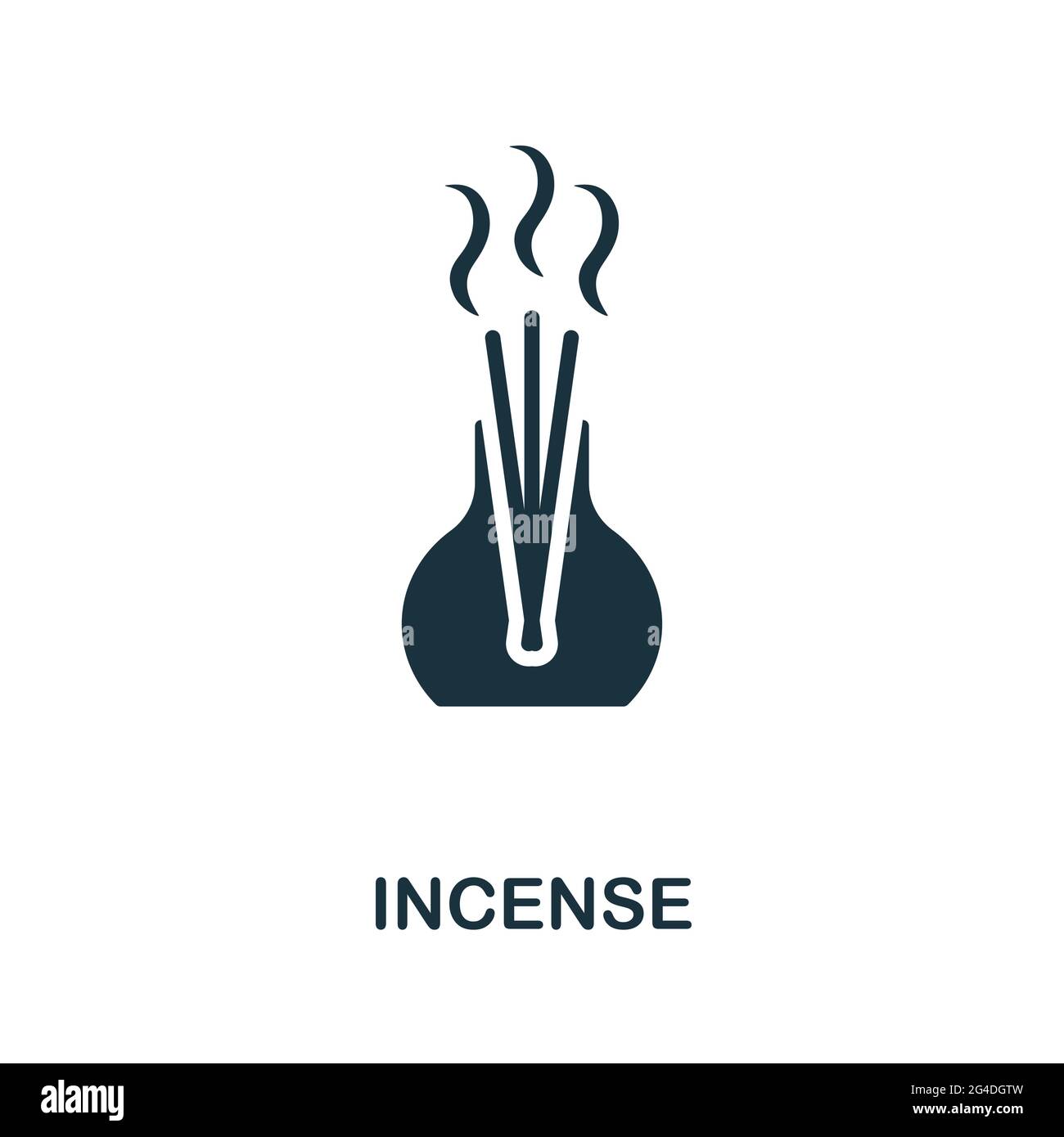 Incense icon. Monochrome simple element from sauna collection. Creative ...