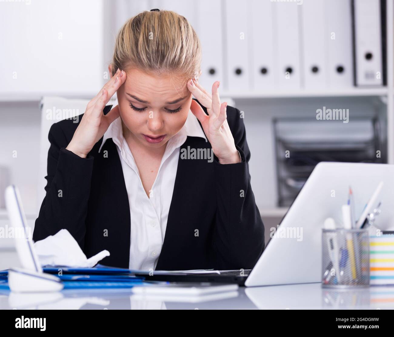 Business crying woman office not cry hi-res stock photography and ...