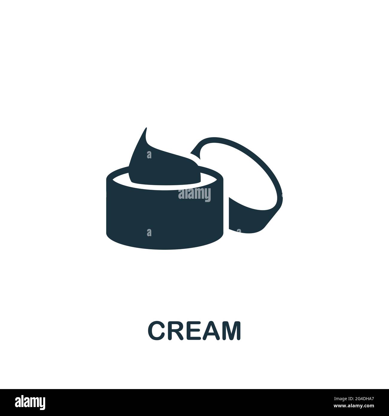Cream icon. Monochrome simple element from sauna collection. Creative ...