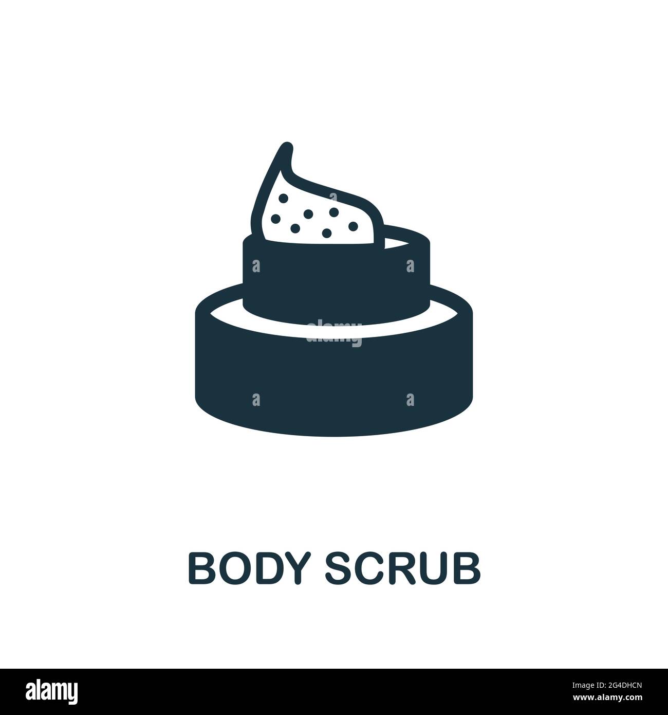 Body Scrub icon. Monochrome simple element from sauna collection ...
