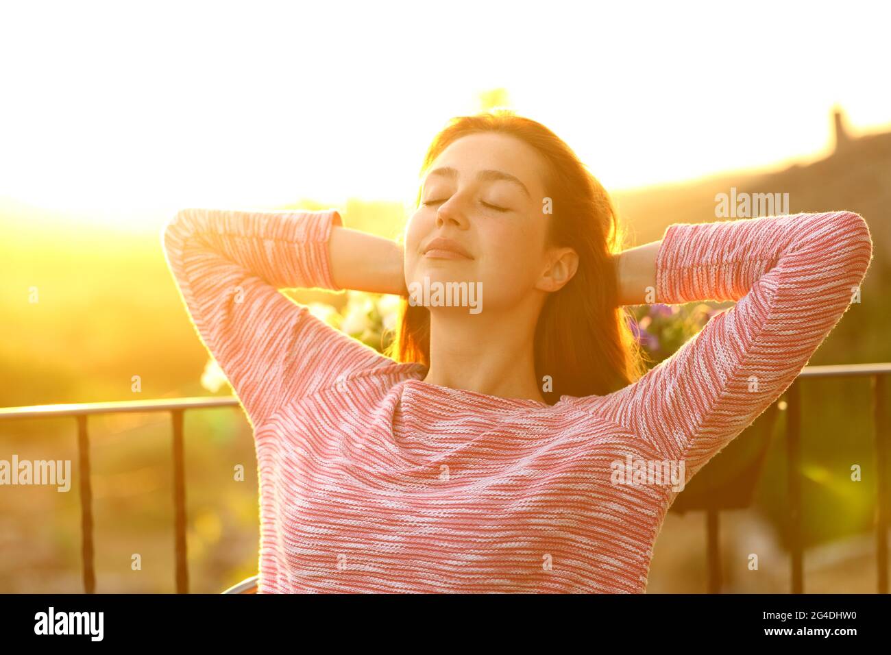Woman sleeping in chair hi-res stock photography and images - Alamy