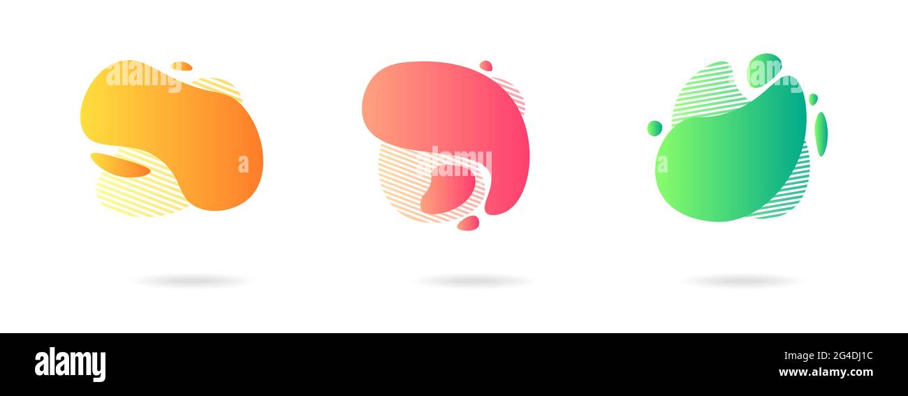 Abstract dynamic gradient graphic elements in modern style. Banners ...