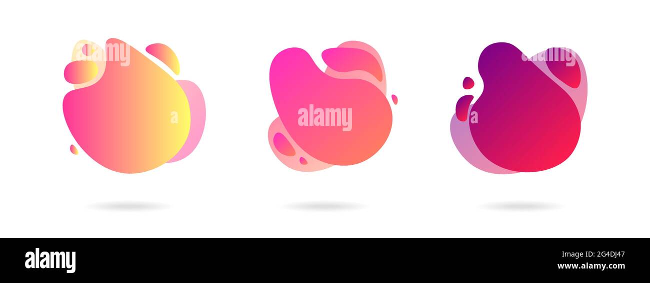 Abstract dynamic gradient graphic elements in modern style. Banners ...