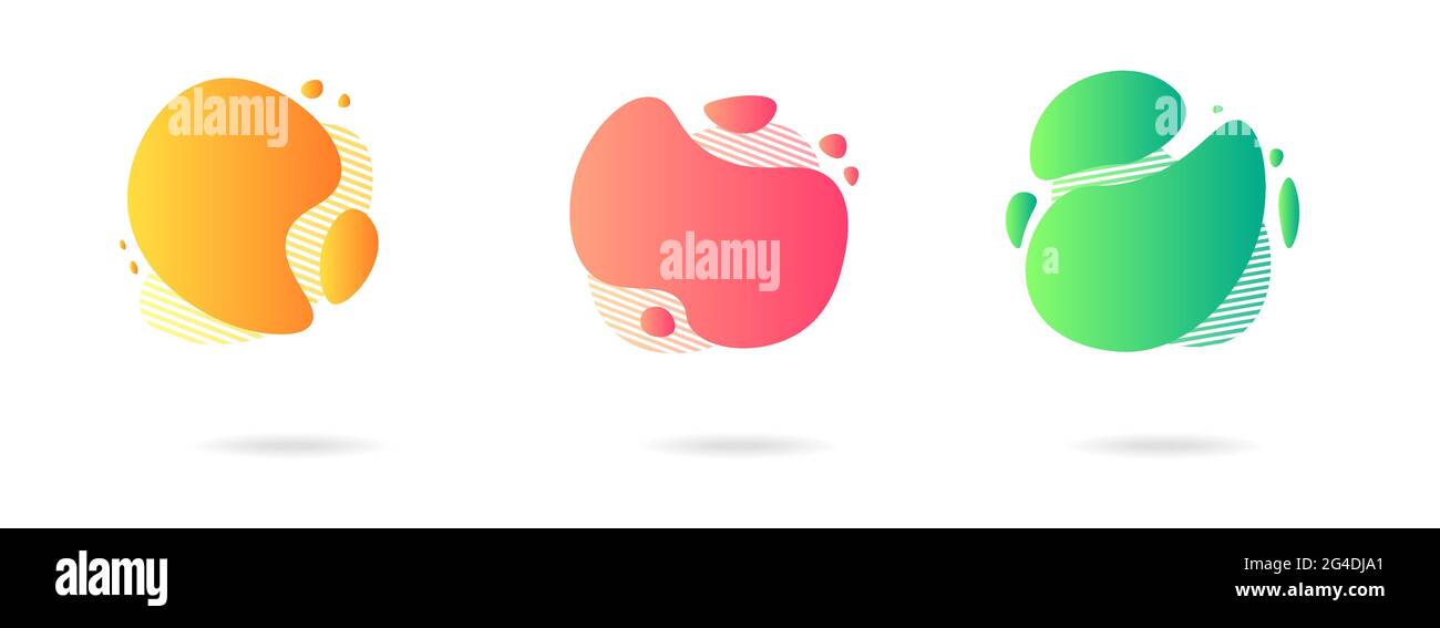 Abstract dynamic gradient graphic elements in modern style. Banners ...