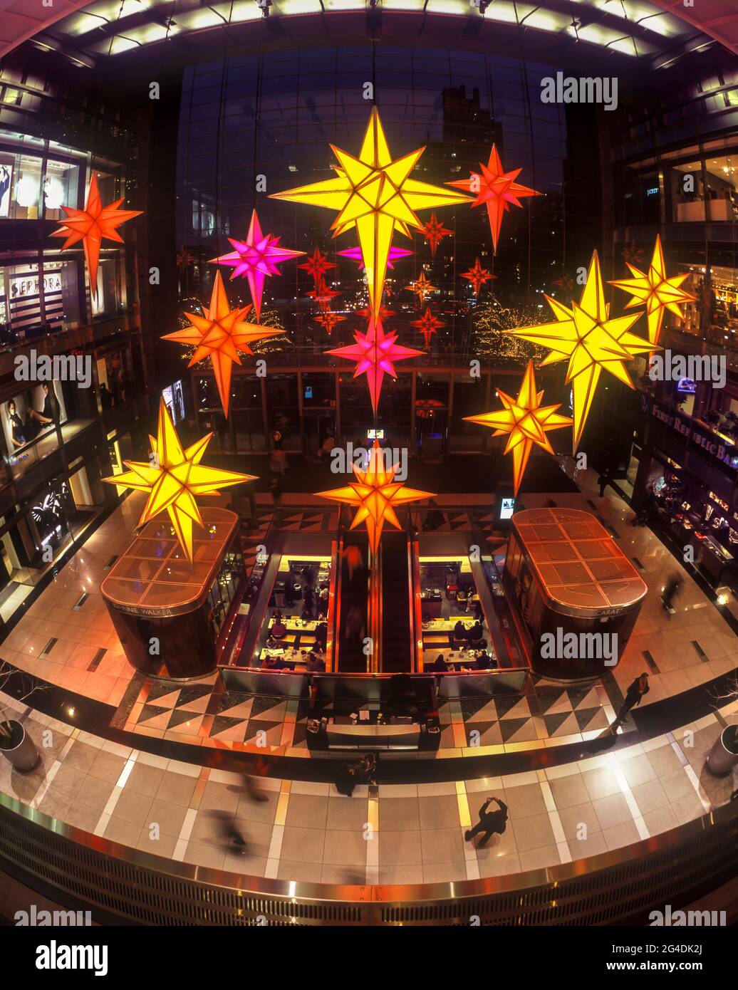 2007 HISTORICAL CHRISTMAS STARS ATRIUM TIME WARNER CENTER TOWERS ...