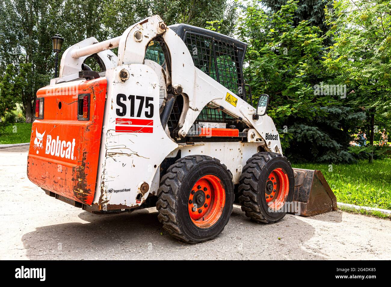 Samara, Russia - June 14, 2021: Bobcat loader vehicle at the city ...