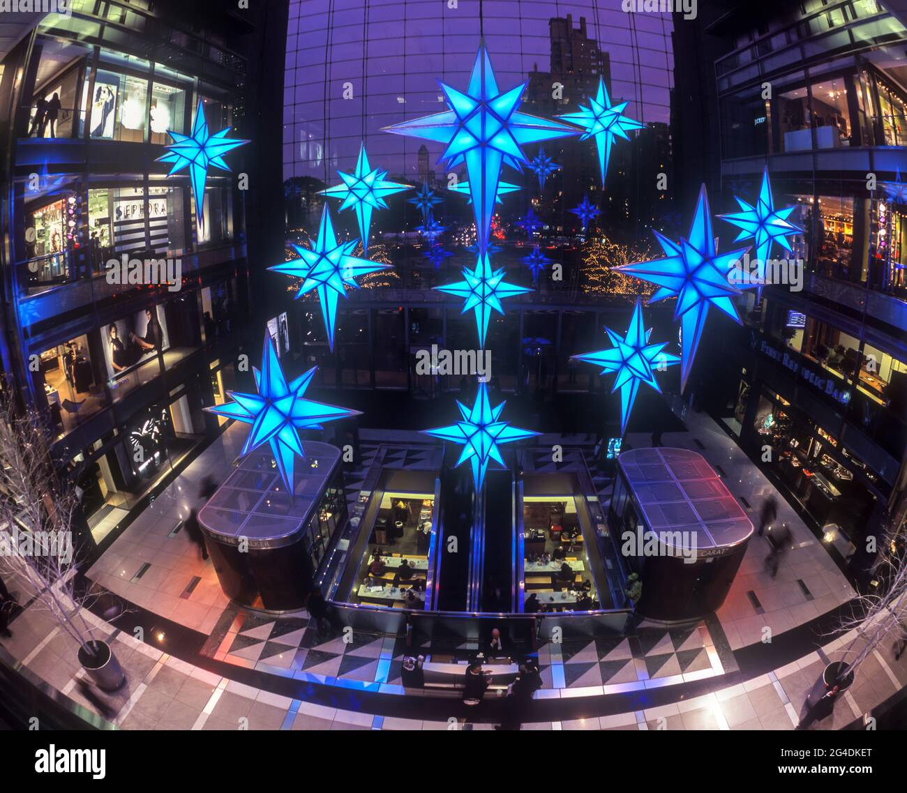 2007 HISTORICAL CHRISTMAS STARS ATRIUM TIME WARNER CENTER TOWERS ...