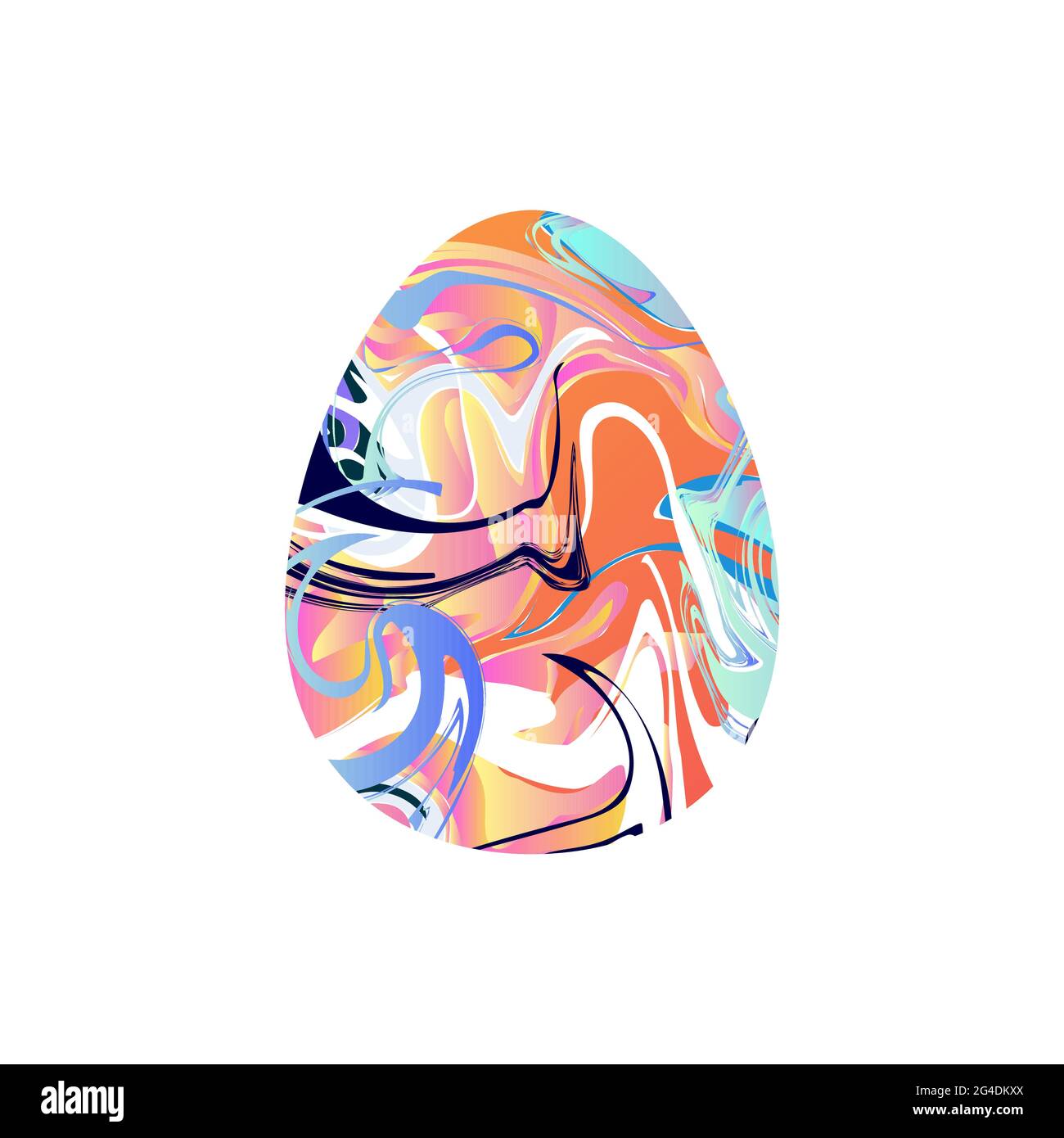 Marble texture egg. Liquid texture happy easter symbol. Painted pink ...