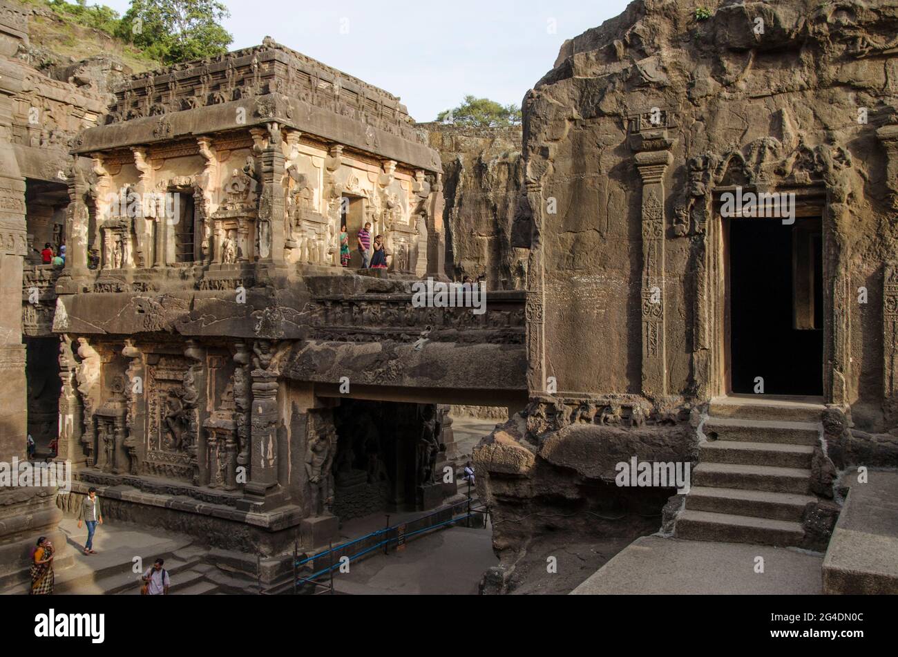 17 July 2017, The Kailasa temple, cave 16 in Ellora complex. A UNESCO ...