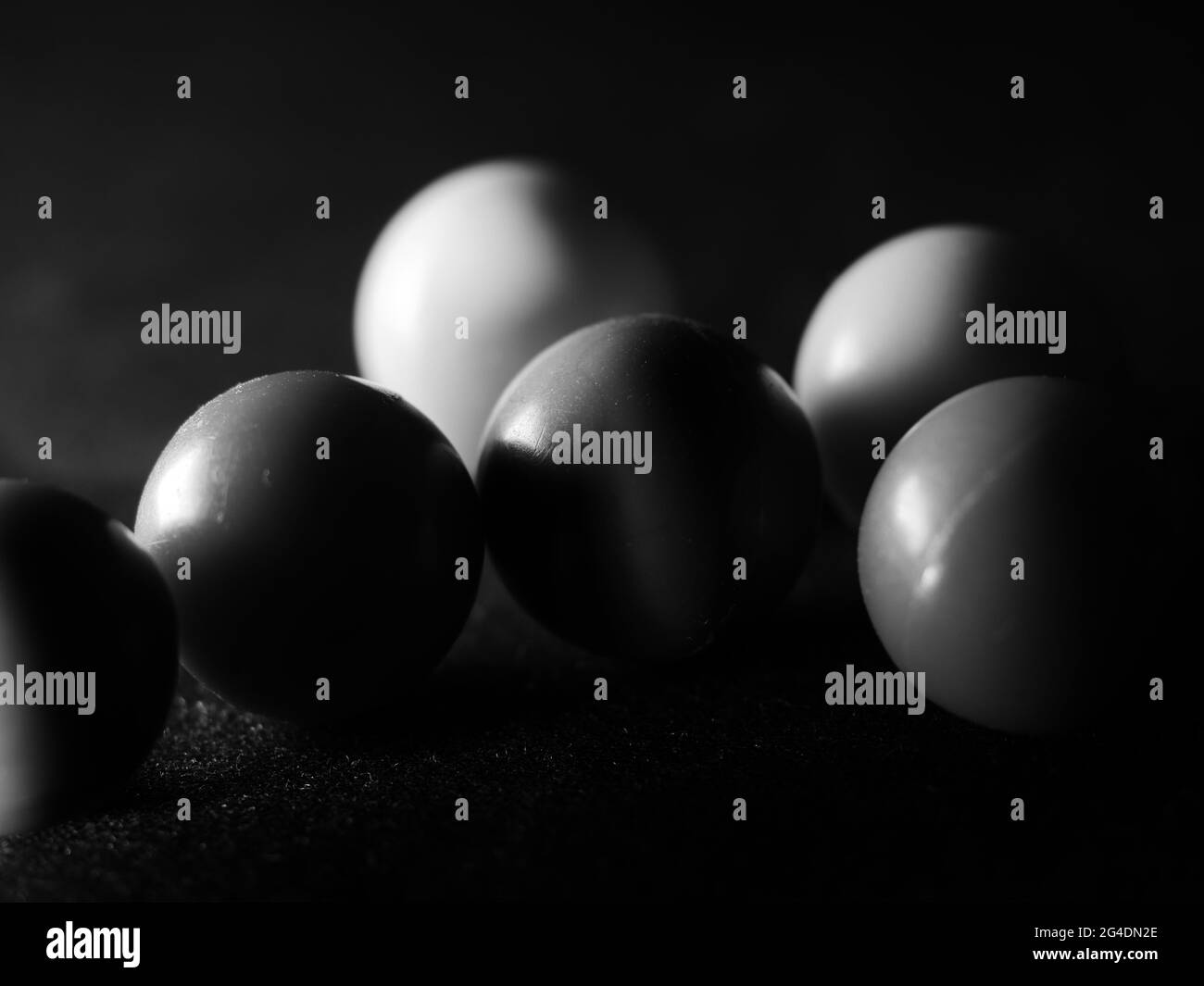 Grayscale closeup shot of small balls Stock Photo - Alamy