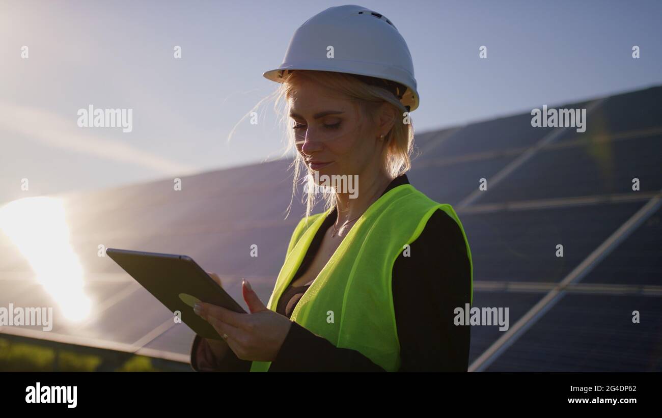 Industrial engineer woman uses tablet hi-res stock photography and ...