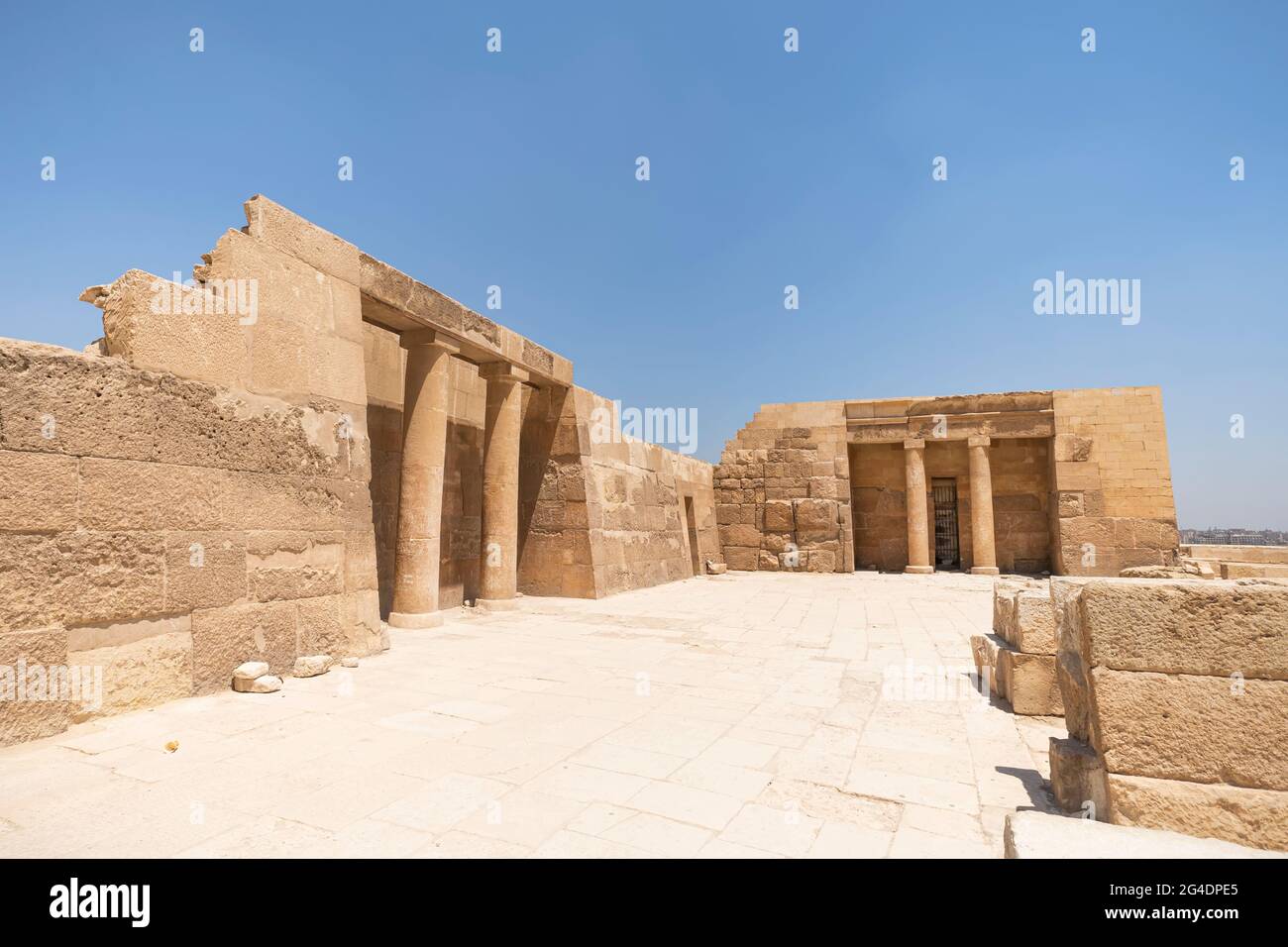 Mortuary Temple Of Khufu at Giza Pyramid complex revealing part of the ...