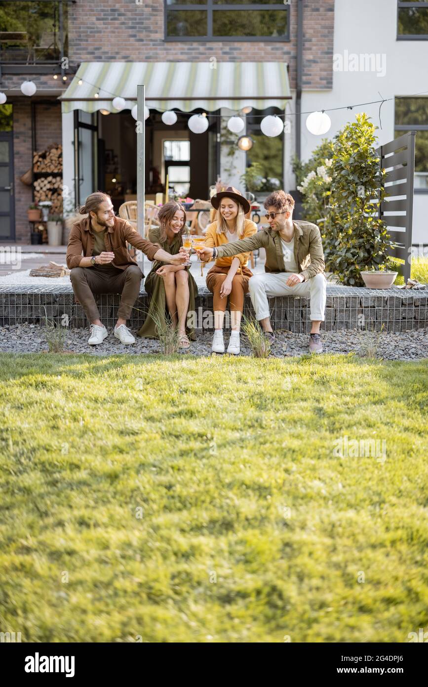 Women Friends And Countryside House High Resolution Stock Photography ...