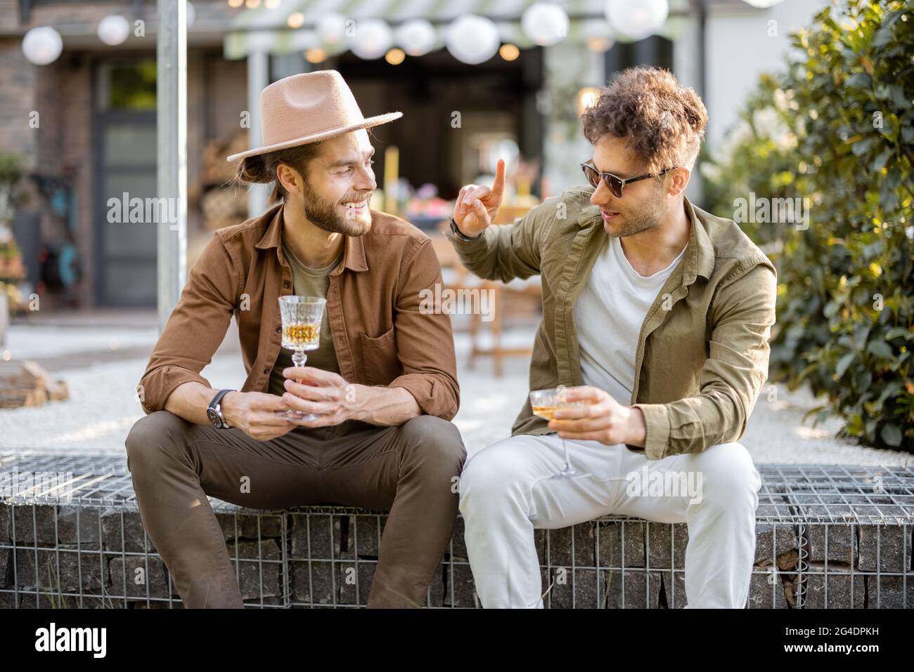 Two Male Friends Talking