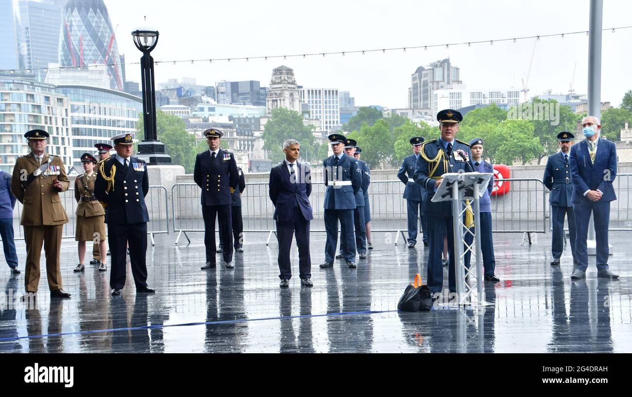 London, UK. 21st June, 2021. Sadiq Khan, Mayor of London to pay tribute ...