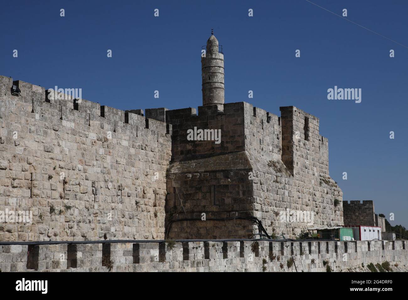 David's Citadel with it's minaret on the right & Old Jerusalem ...