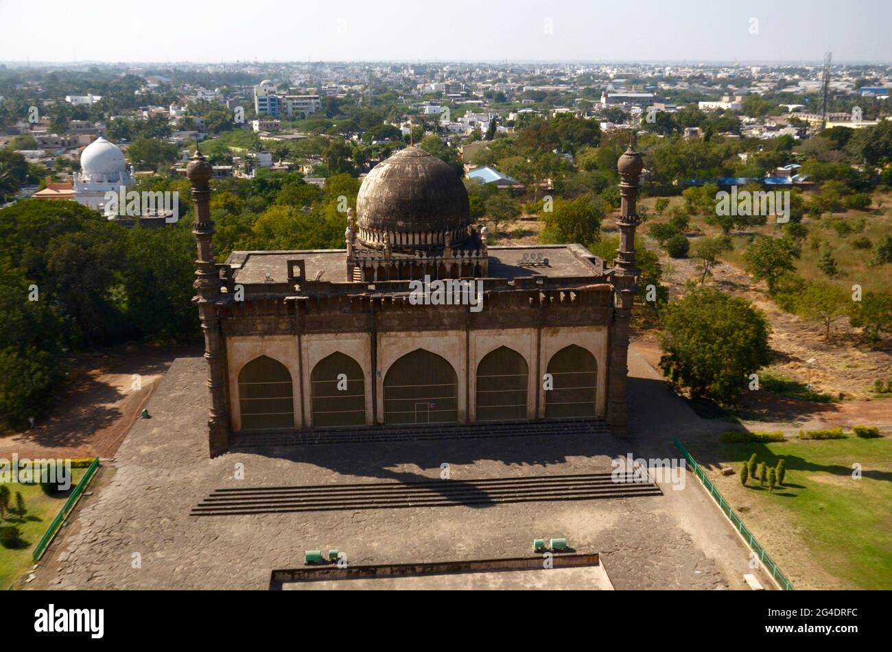 Aerial View of The Ibrahim Rauza tomb in Bijapur , India Stock Photo ...