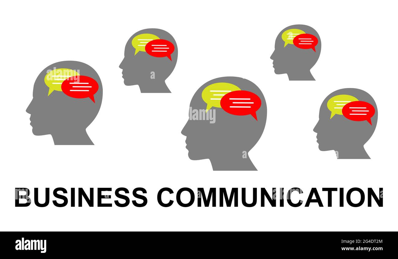 Illustration of a business communication concept Stock Photo - Alamy
