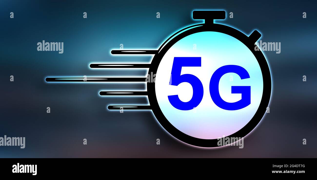 Illustration of a 5g concept Stock Photo - Alamy