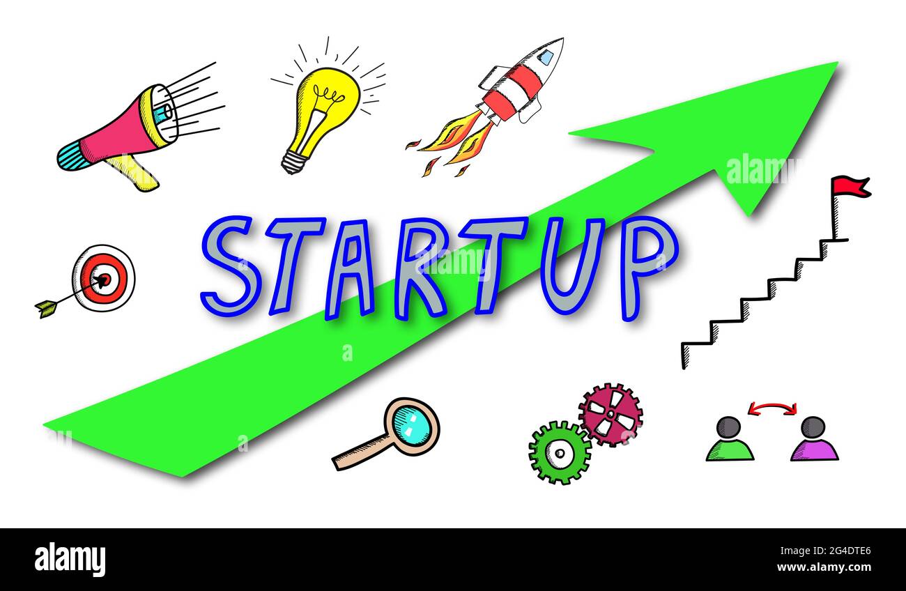 Illustration of a startup concept Stock Photo - Alamy