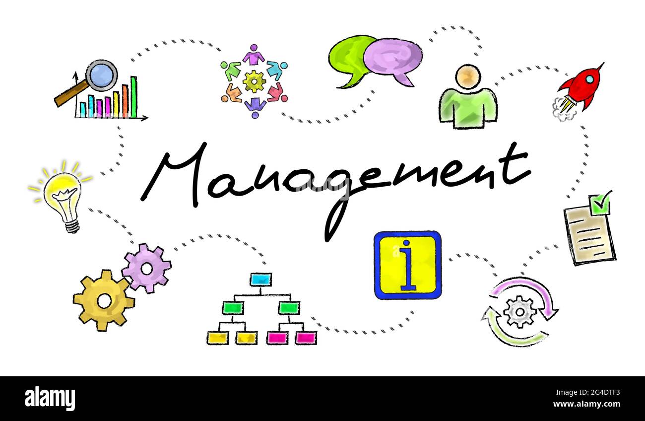 Illustration of a management concept Stock Photo - Alamy