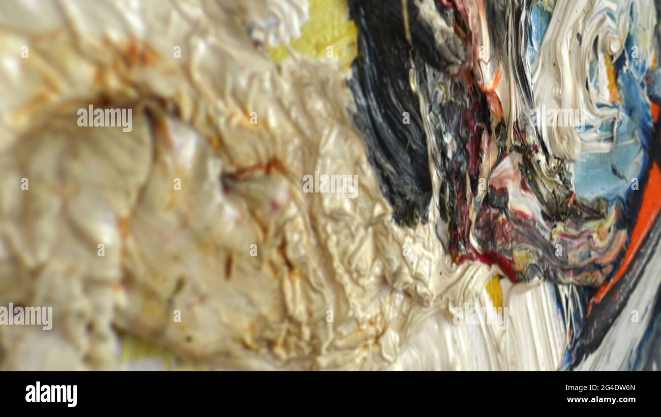 Close Up Oil Painting On Canvas Stock Photo - Alamy